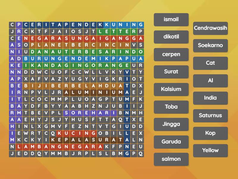 Warm Up - Wordsearch