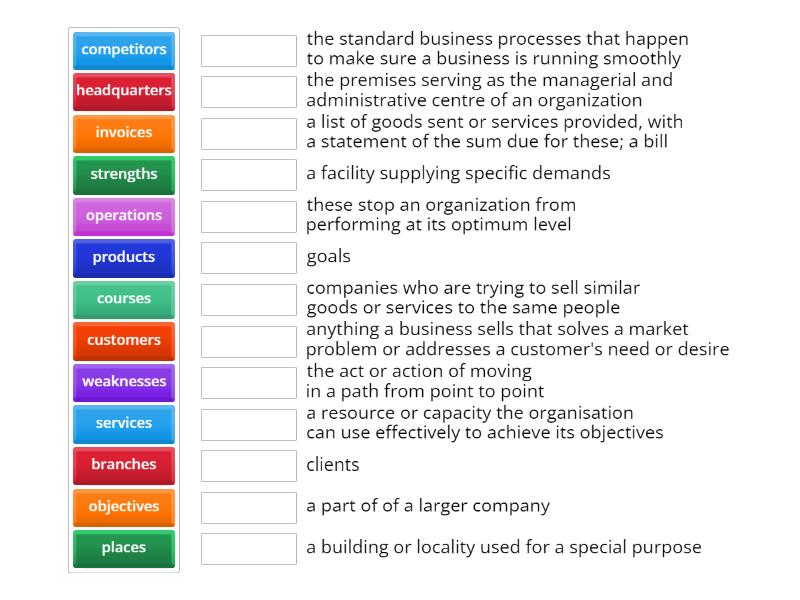 Analysis and Presentation - Match up