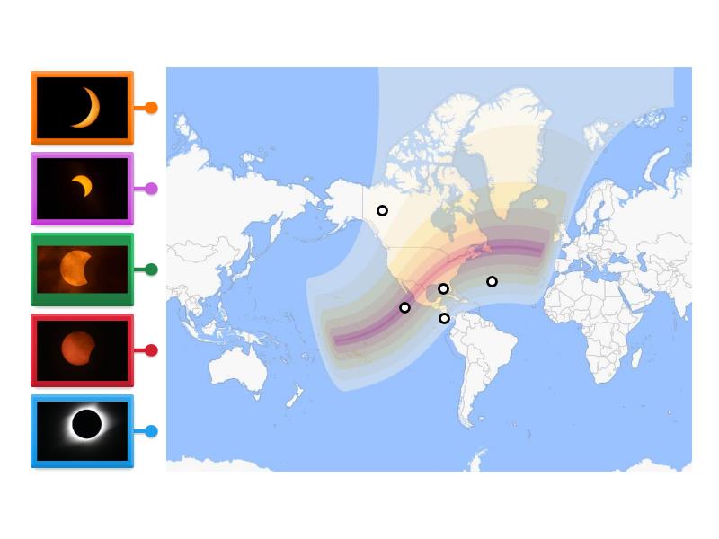 2024 April 8 Solar eclipse - Labelled diagram