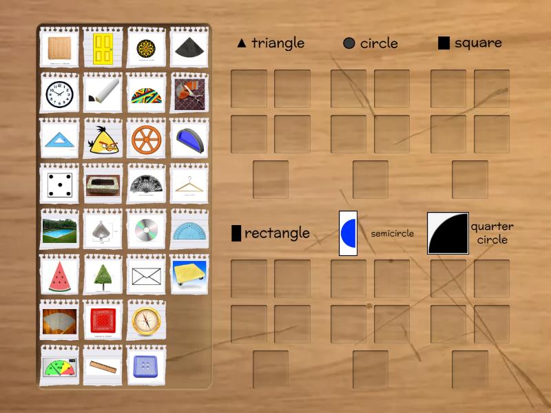 2D Shapes - Group sort