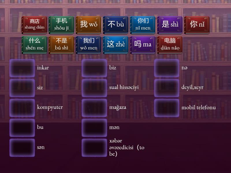 Unit 1 Hanzi - Pinyin - Match up