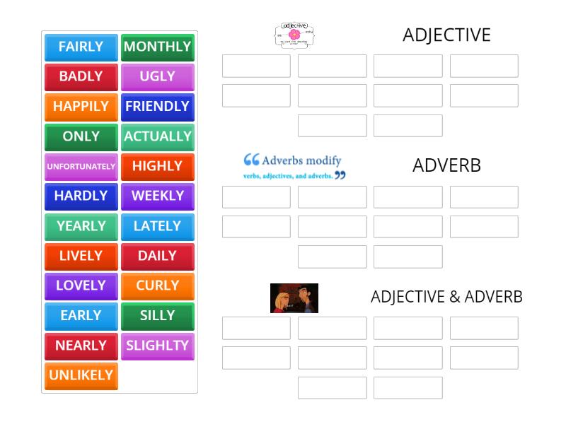 ADJECTIVE, ADVERB or BOTH?? - Group sort