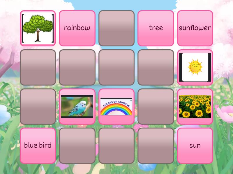 SPRING- VOCABULARY- MEMORY GAME - Matching pairs