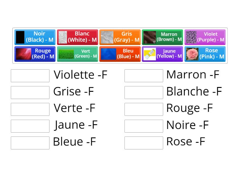 LES COULEURS - Match up