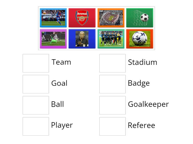Soccer vocabulary - Match up