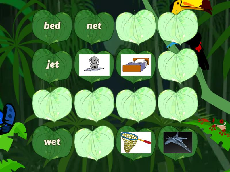 Phonics 2 short"e" matching game - Matching pairs