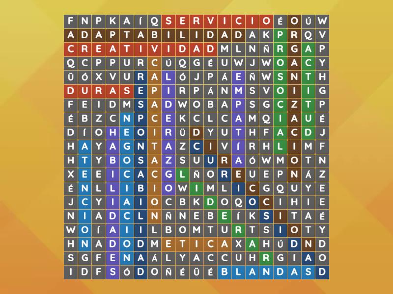 Habilidades Blandas - Sopa de letras