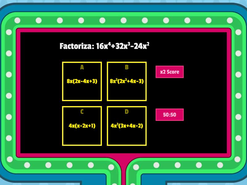 Factorizacion - Concurso de preguntas
