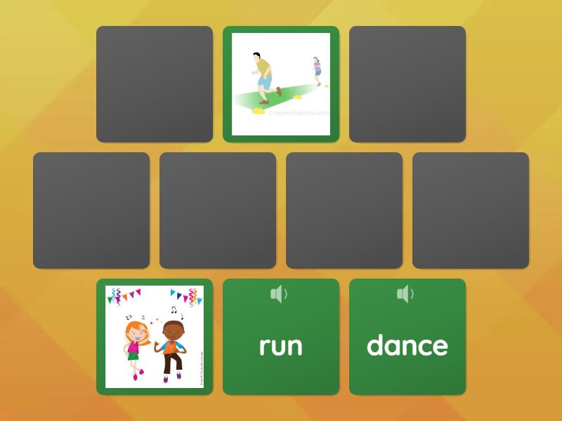 Action Verbs (1) - Matching pairs