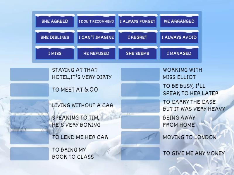 Empower B1 Unit 9 VERB PATTERNS - Match up