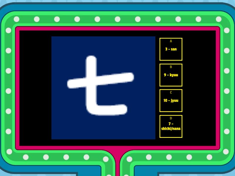 Game show Numbers 1-10 - Gameshow quiz