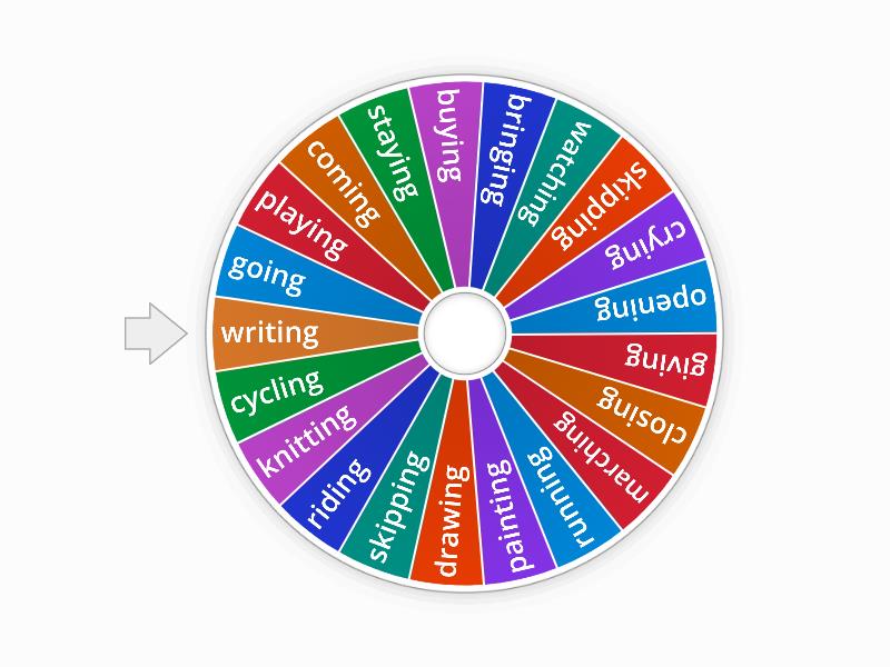 Verbs Wheel - Spin the wheel