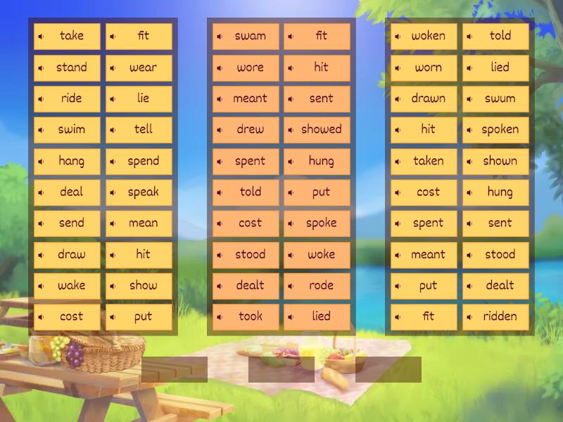 Irregular verbs 4.1 - Make sets