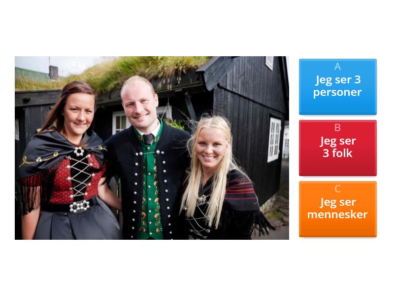 Folk/personer/mennesker - Quiz