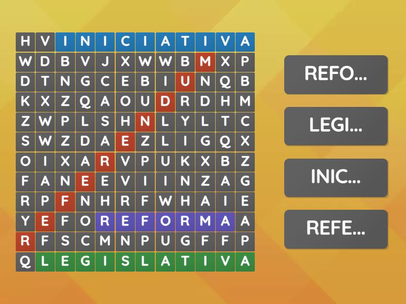 Encuentra las palabras - Wordsearch
