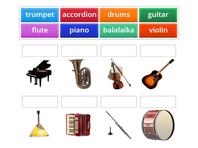 musical instruments - Match up