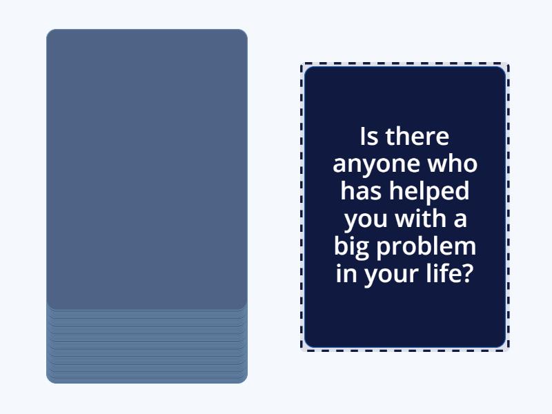 Indefinite pronouns - Speaking cards