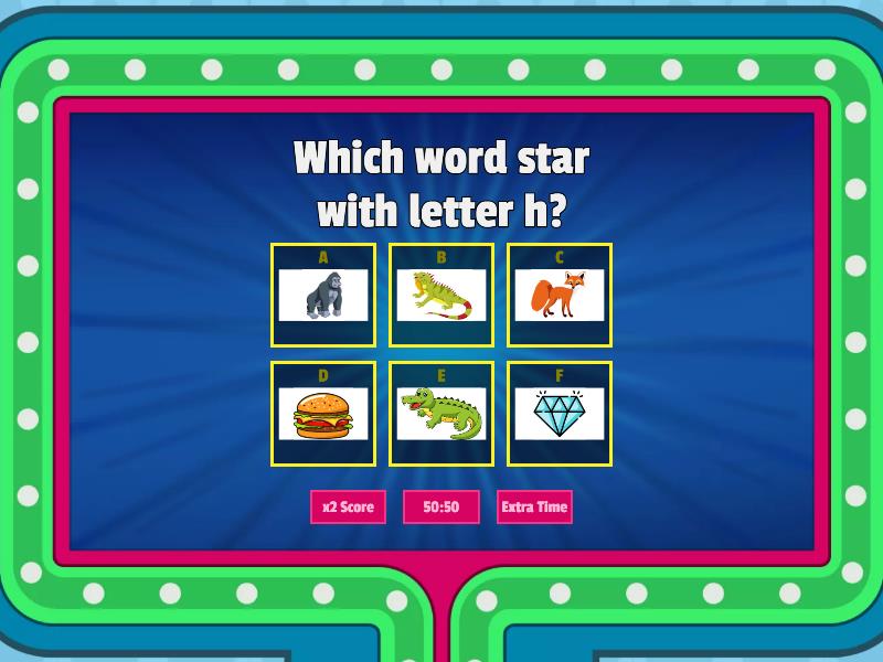 letter h - Gameshow quiz