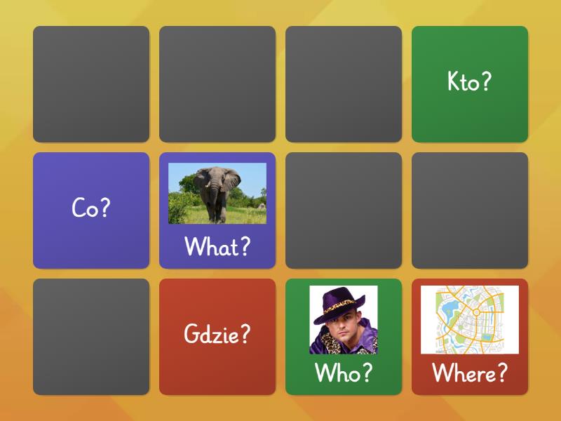 Wh-questions - Matching pairs