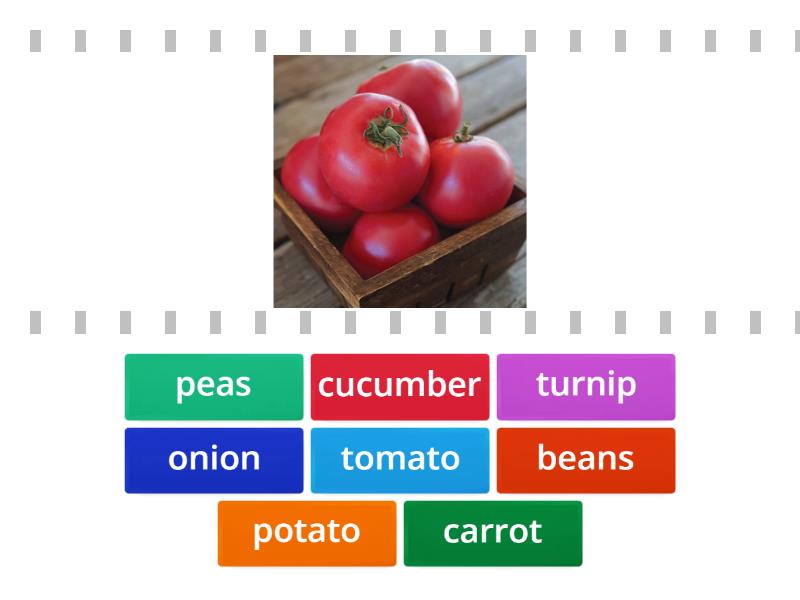 (A1) Vocabulary: Vegetables - Find the match