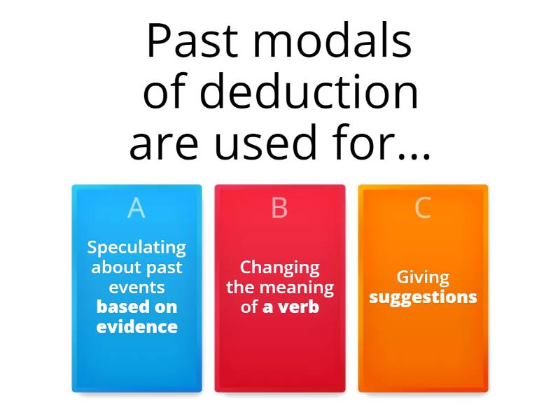 PAST MODALS OF DEDUCTION - Quiz