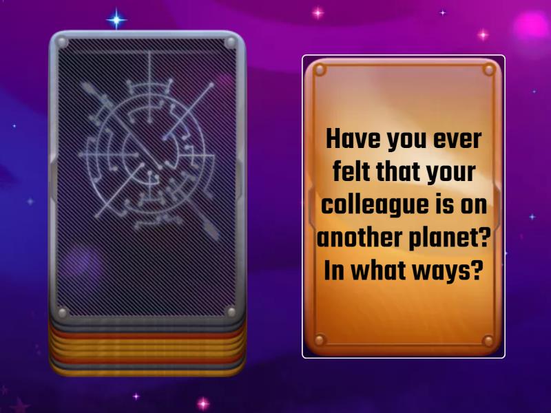 Space Idioms: - Speaking cards