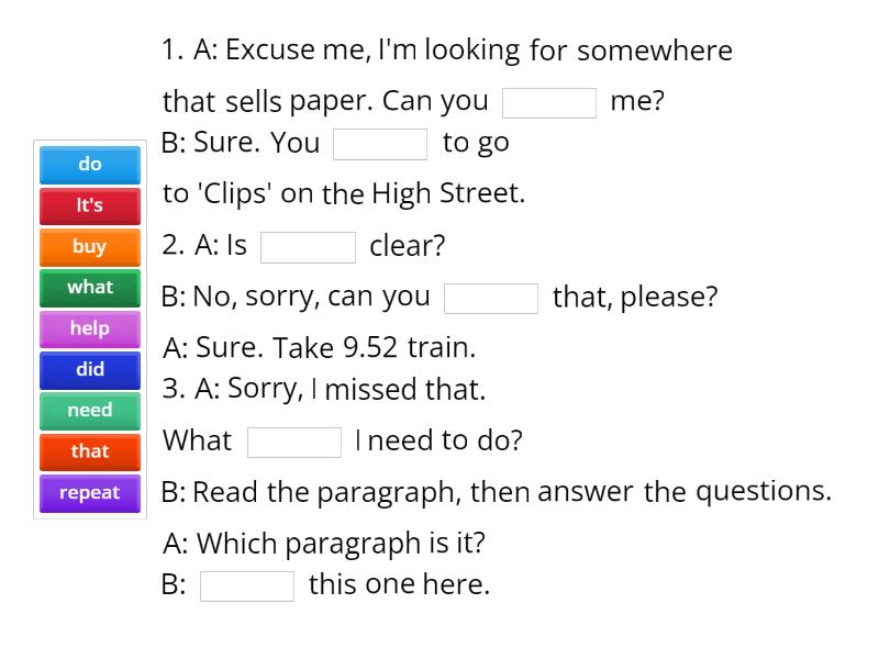 Roadmap A2 Plus. Unit 1D - Complete the sentence