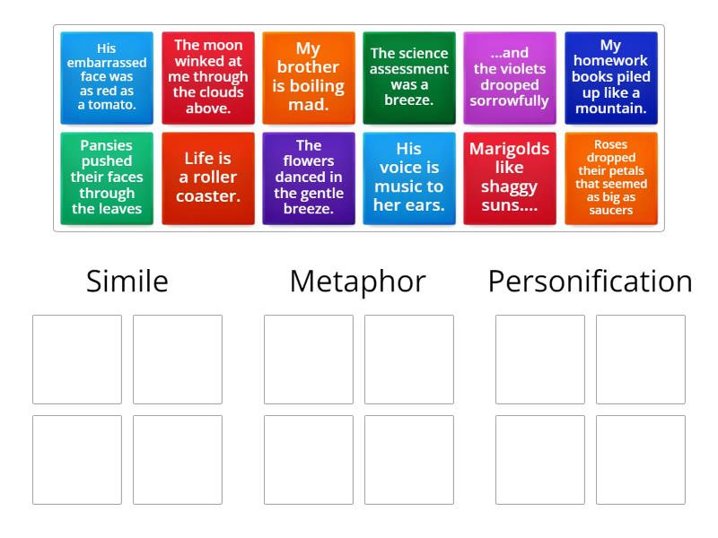 IGCSE Descriptive devices - Ordenar por grupo