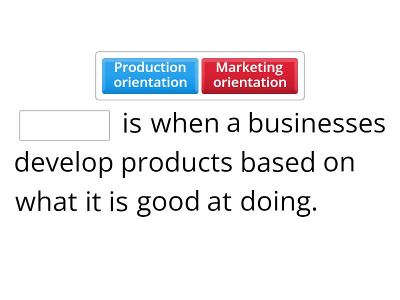 Marketing strategies - Complete the sentence