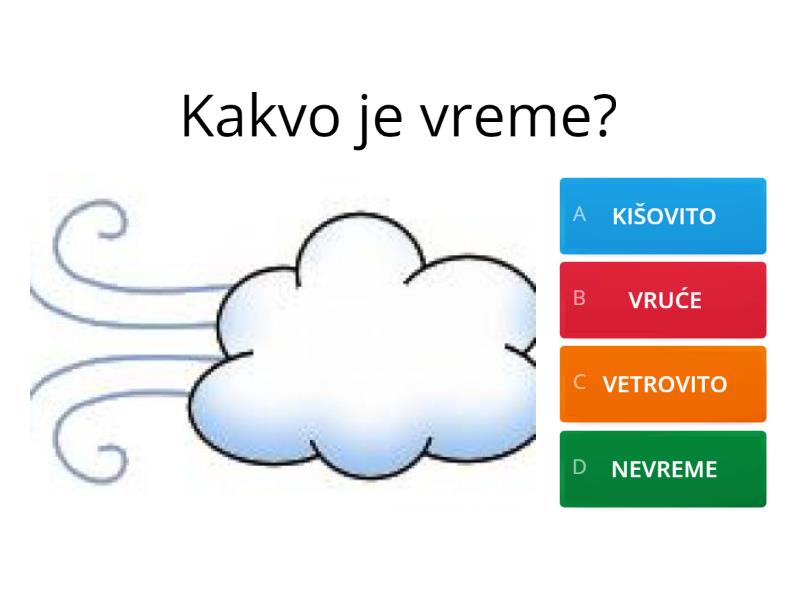 Srpski za decu - Kakvo je vreme? - Quiz