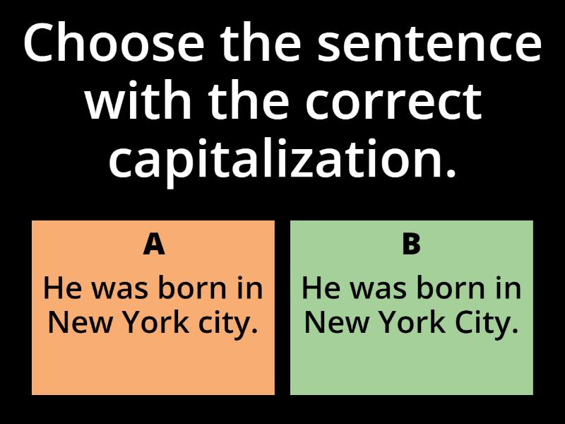 Capitalization: - Quiz