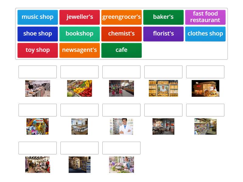 Spotlight 5 U 9a Types of shops - Match up