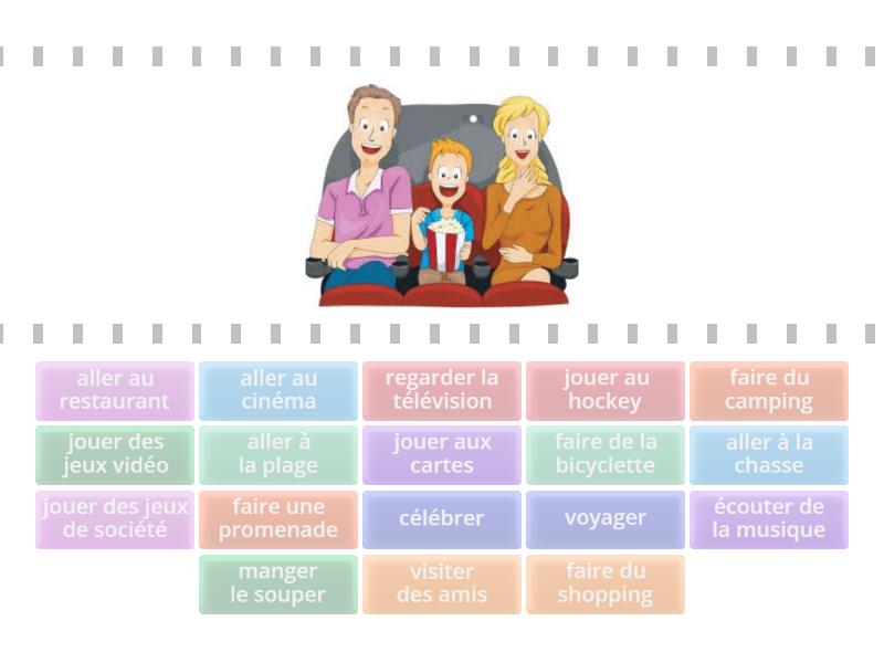 Les activites en famille - Trouver la correspondance