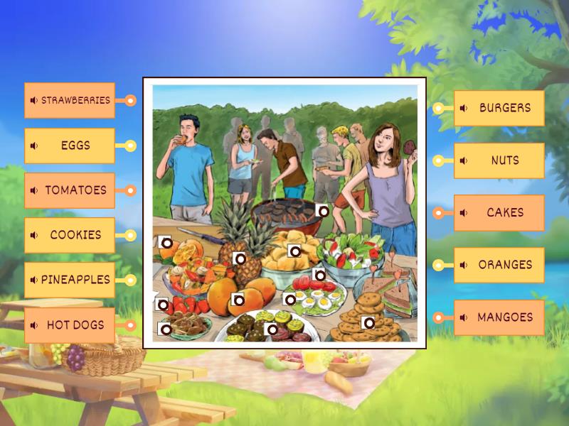 Metro 1 meio L02 Food Count Nouns - Labelled diagram