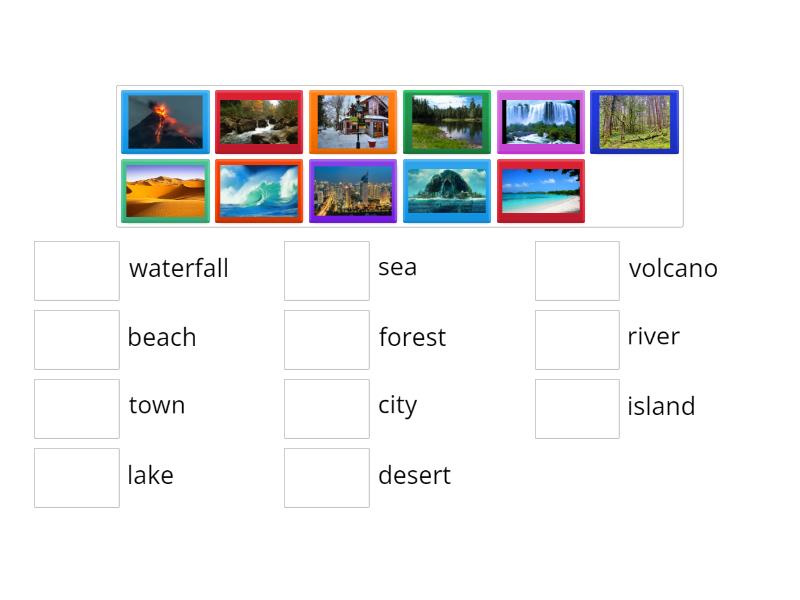 Geographical features - Match up