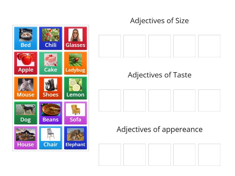 Adjectives - Group sort