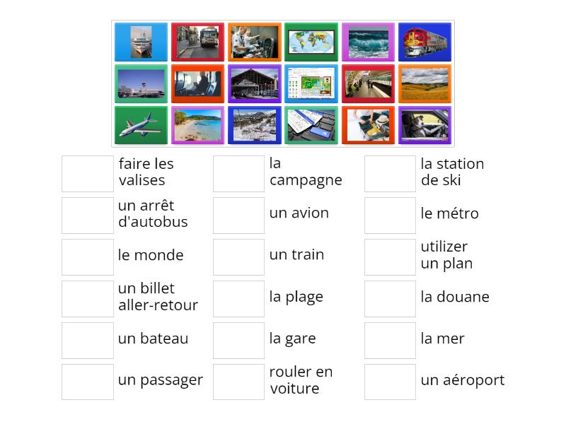 7A Bon voyage! - Match up