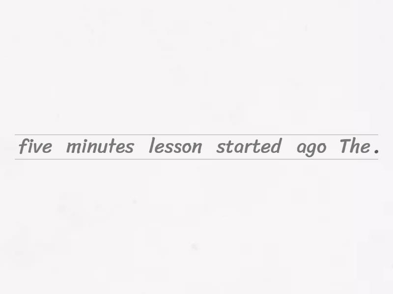 EF Elementary 7B Past Simple regular verbs (word order) - Unjumble