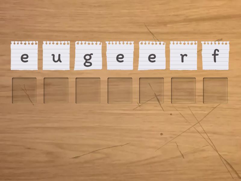 Gateway A2 Unit 6 Exam Practice Vocabulary - Anagram