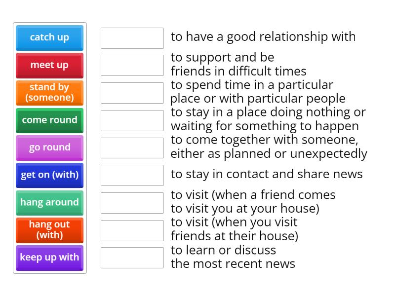 Phrasal Verbs (friends) - Match up