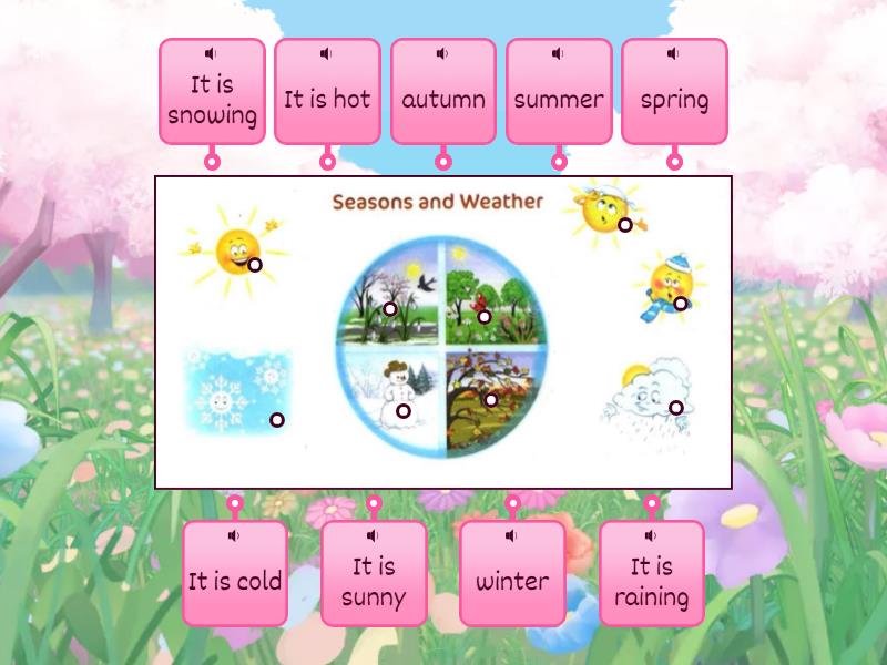 Seasons and weather - Labelled diagram