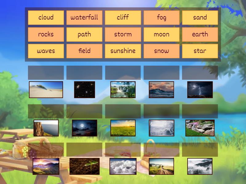 The natural world - Vocabulary - Match up