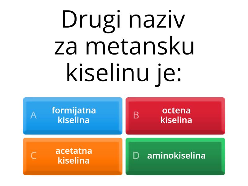 ORGANSKI SPOJEVI - Quiz