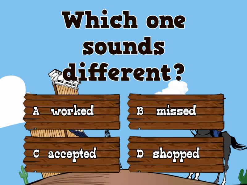 Regular verbs pronunciation - Odd one out - Quiz