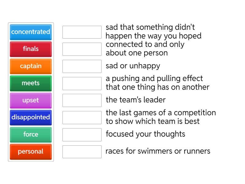 Module 5 Week 2 Vocabulary - Match up