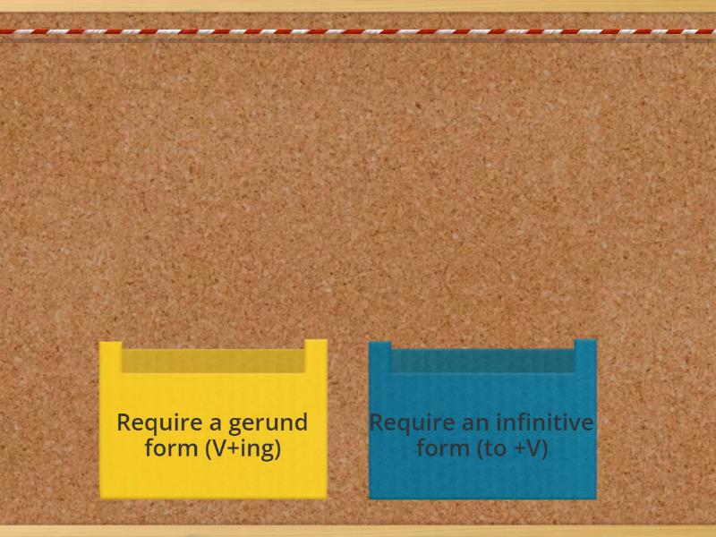 Gerund and Infinitives Speed Sort - Speed sorting