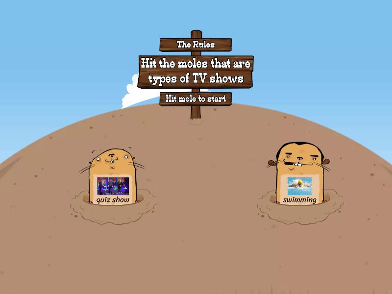 TV Vocabulary - Whack-a-mole
