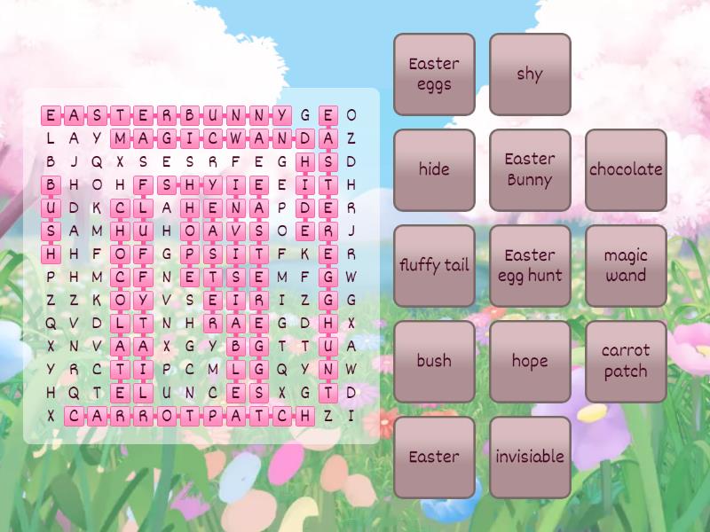 Easter Bunny - Wordsearch
