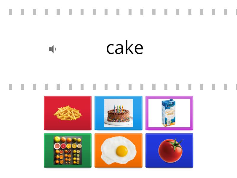 Kid's box starter unit 8 food - Find the match