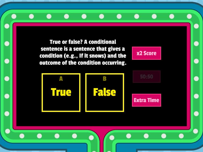 The Conditionals: Gr.12 - Gameshow quiz